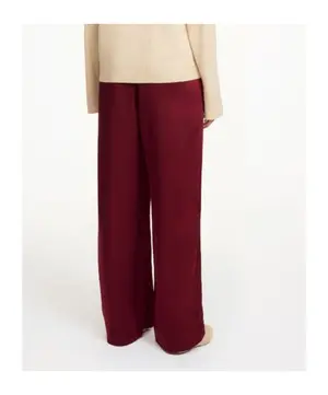 BY MALENE BIRGER Cabello Wide Leg Satin Trousers - Cabernet