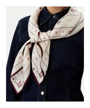 COACH Floral Patterned Silk Scarf