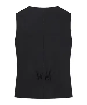 Tagliatore Sleeveless V-neck Waistcoat - Black