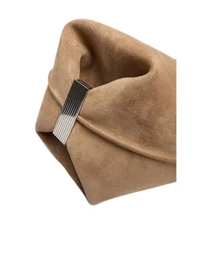 Attico Medium La Scoop Shoulder Bag - Nude