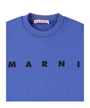 Marni Printed Cotton Sweatshirt - Blue