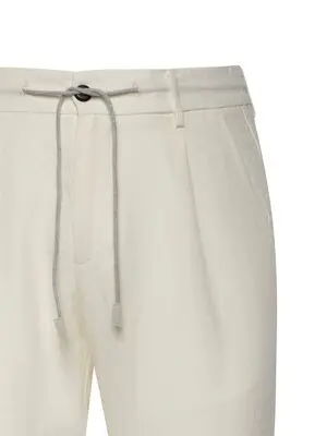 Eleventy Drawstring Tapered Pants - White