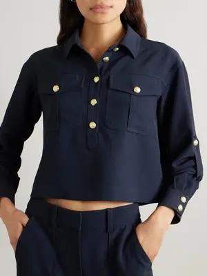 Veronica Beard Cargo Pocket Blouse
