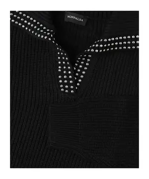 Monnalisa Embellished Poly Blend Knit Sweater