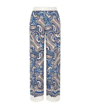 P.a.r.o.s.h Printed Silk Straight-leg Pants