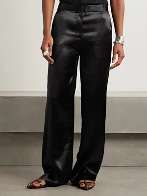 Ulla Johnson Ollie Satin Straight-leg Pants
