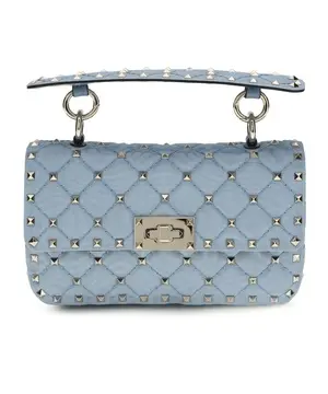 Valentino Garavani Rockstud Spike Shoulder Bag - Blue