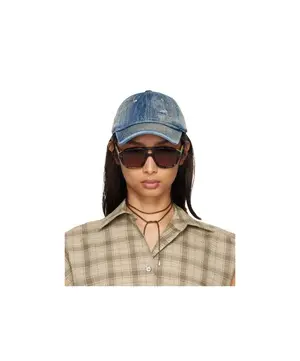 Acne Studios Denim Logo Cap - Medium Blue