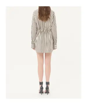 Valentino Garavani Striped Dress With Bow Detail - White