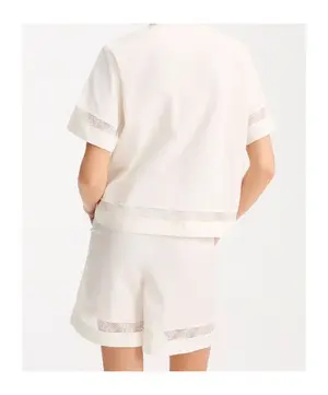 Marella Lace-adorned Cotton Poplin Shirt