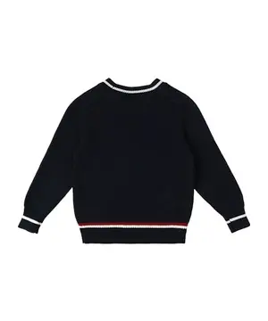 Monnalisa Cotton Knit Cardigan With Embroidered Detail