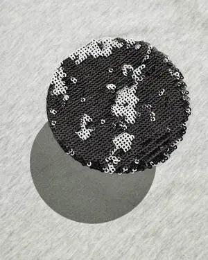 Sportmax Round Neck Short Sleeve T-shirt With Embellished Print - Gray