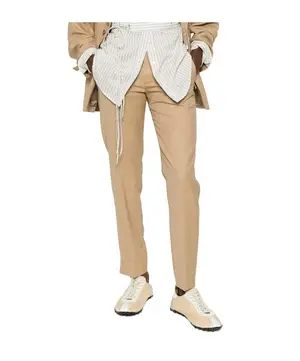 MAISON MARGIELA Tailored Trousers With Slit Cuffs - Beige