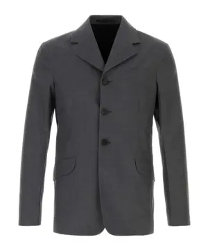 JIL SANDER Single-breasted Blazer - Graphite Color