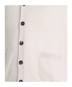 Dsquared2 Knit Cardigan With Ribbed Trim - White