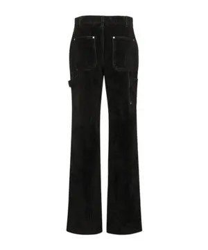 Stella McCartney Velvet Denim Workwear Straight Leg Pants