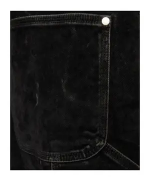 Stella McCartney Velvet Denim Workwear Straight Leg Pants