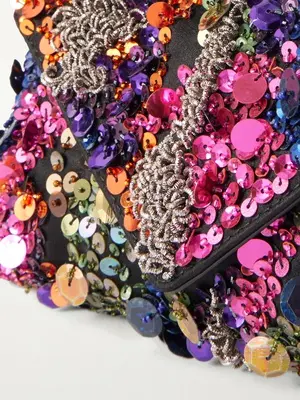 Dries Van Noten Sequined Beaded Clutch