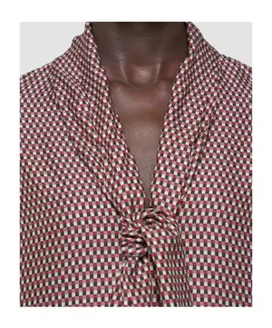 JOSEPH Adele Printed Silk Blend Blouse - Ruby Combo