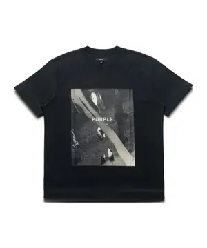 PURPLE BRAND Graphic Crewneck T-shirt - Black
