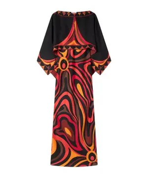 Emilio Pucci Marmo Cape Maxi Dress - Black