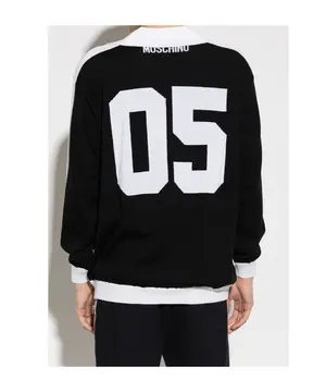 Moschino Smiley Intarsia V-neck Sweater