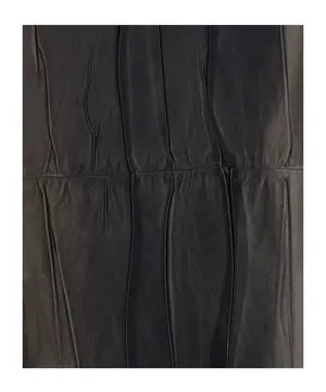 Ermanno Scervino Crinkled Midi Leather Skirt