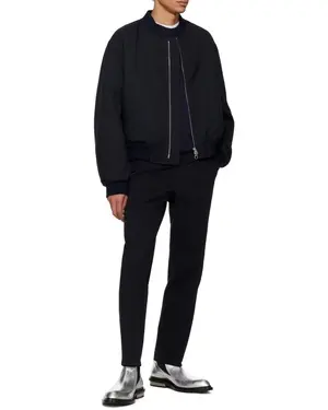 JIL SANDER Patch-pocket Bomber Jacket - Midnight Blue