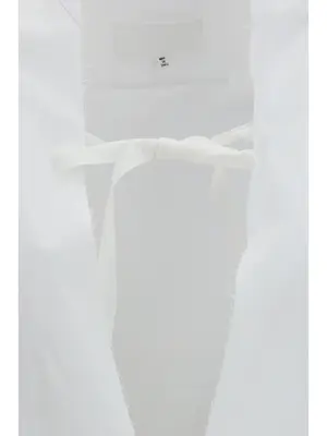 MAISON MARGIELA V-neck Poplin Shirt - White