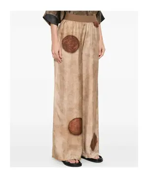 UMA WANG Polka Dot Print Trousers - Nude