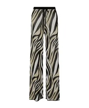 Marella Jacquard Knit Wide Leg Trousers