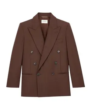 Saint Laurent Double-breasted Jacket - Chocolate