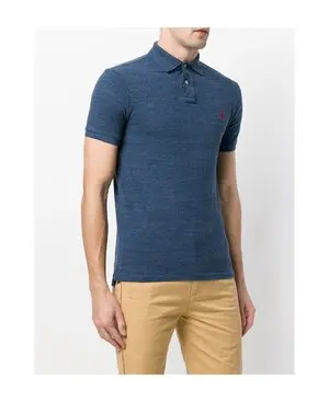 Polo Ralph Lauren Logo Embroidered Polo Shirt - Blue