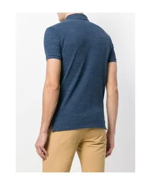 Polo Ralph Lauren Logo Embroidered Polo Shirt - Blue