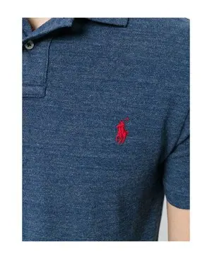 Polo Ralph Lauren Logo Embroidered Polo Shirt - Blue