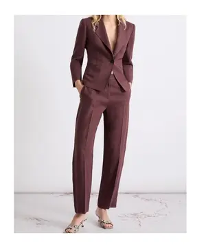 Marella Linen Canvas Chino Trousers