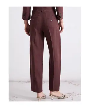 Marella Linen Canvas Chino Trousers