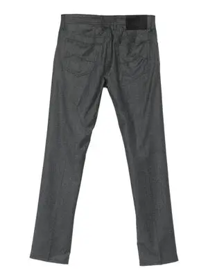 Jacob Cohen Virgin Wool Straight-leg Trousers - Grey