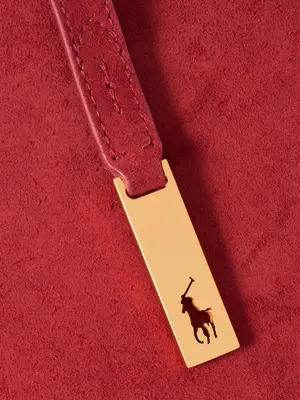 Polo Ralph Lauren Logo Suede Shoulder Bag - Red