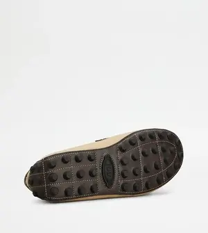 TOD'S Gommino Bubble Loafers In Canvas And Leather - Nude