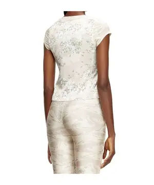 DIESEL® T-afrymy" Floral Lace-up Top