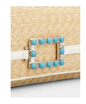 ROGER VIVIER Belle Vivier Clutch In Raffia