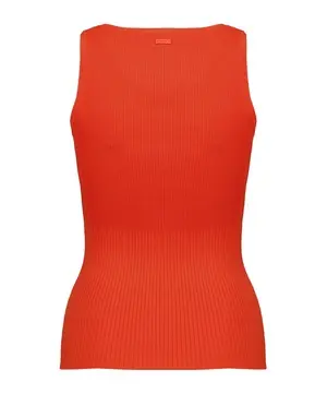 Max Mara Ribbed Tank Top - Coral