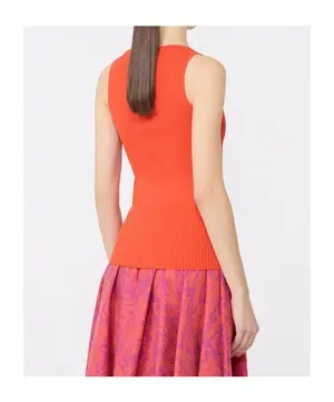 Max Mara Ribbed Tank Top - Coral