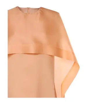 Alberta Ferretti Cape Overlay Dress