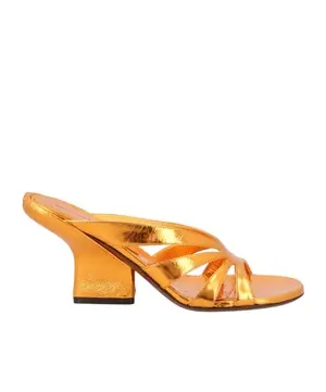 Dries Van Noten Open-toe Sculptural Heel Sandals - Orange