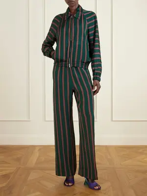 Dries Van Noten Vinnia Striped Casual Jacket