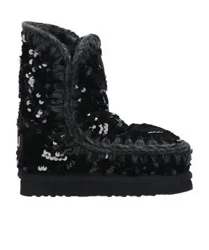 Mou Logo Short Boots - Black