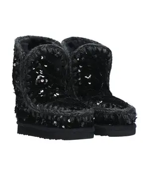 Mou Logo Short Boots - Black