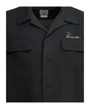 Visvim Judd Embroidered Camp-collar Shirt - Black